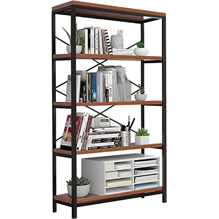 Himimi Industrial Bookshelf 5-Tier, Bookcase 58 H Philippines | Ubuy