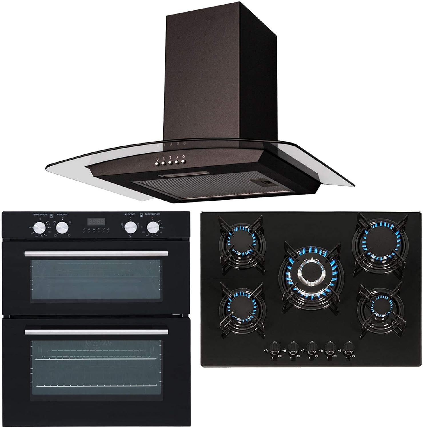 SIA Double Electric Oven, 5 Burner Gas Hob & Curved Philippines | Ubuy