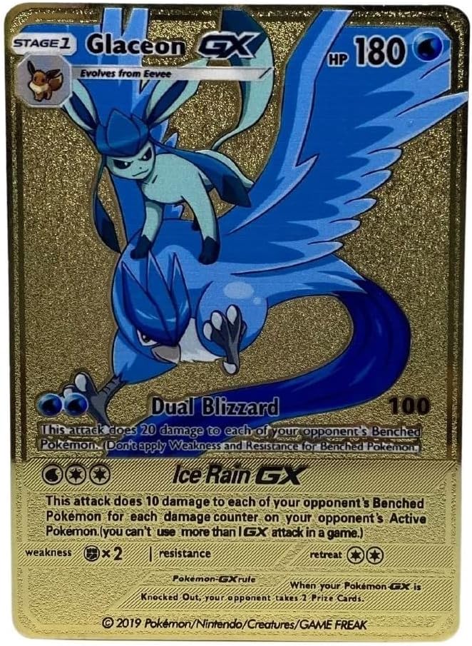 Custom Gold Glaceon Dual Blizzard Ice Rain GX Metal Philippines | Ubuy