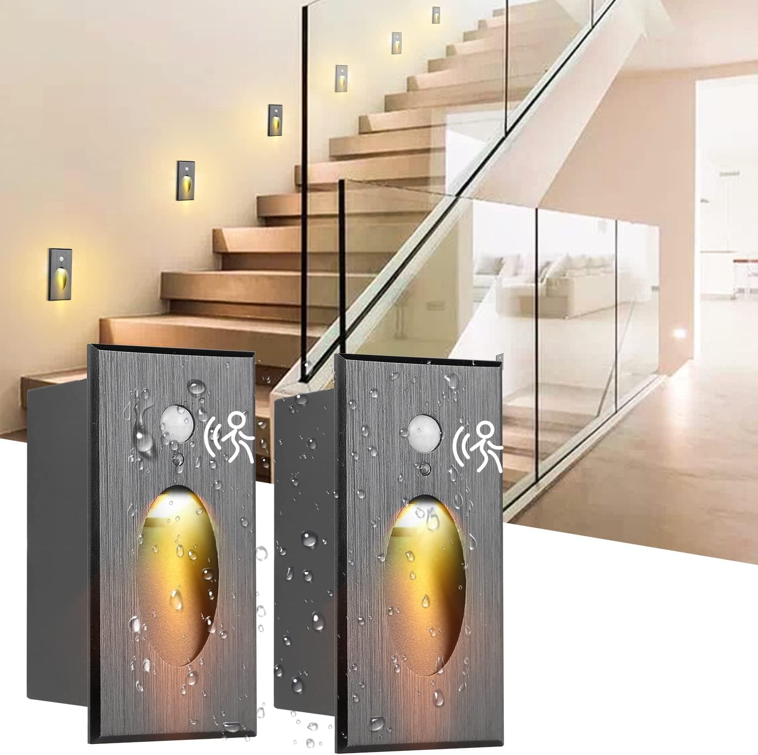 Waterproof Motion Sensor Stair Lights - Pack of 2 Philippines | Ubuy