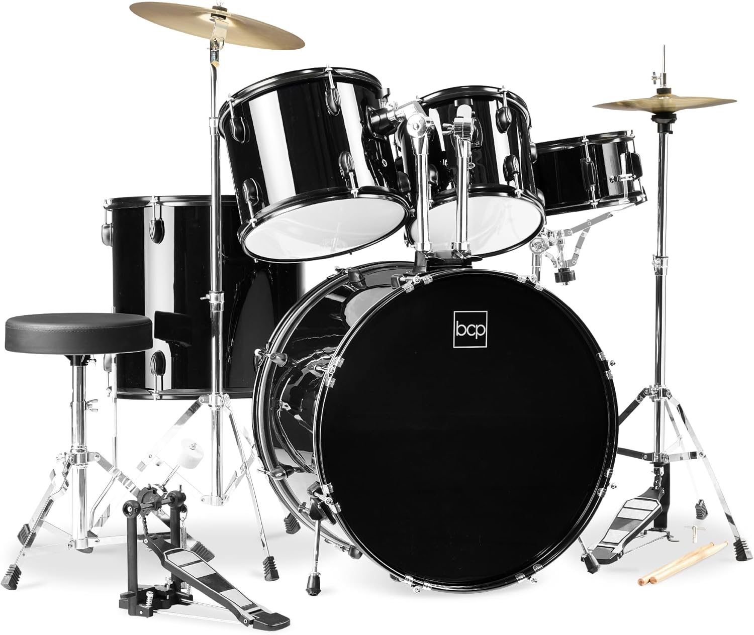 Full Size 5-Piece Drum Set with Stands, Pedal, Philippines | Ubuy