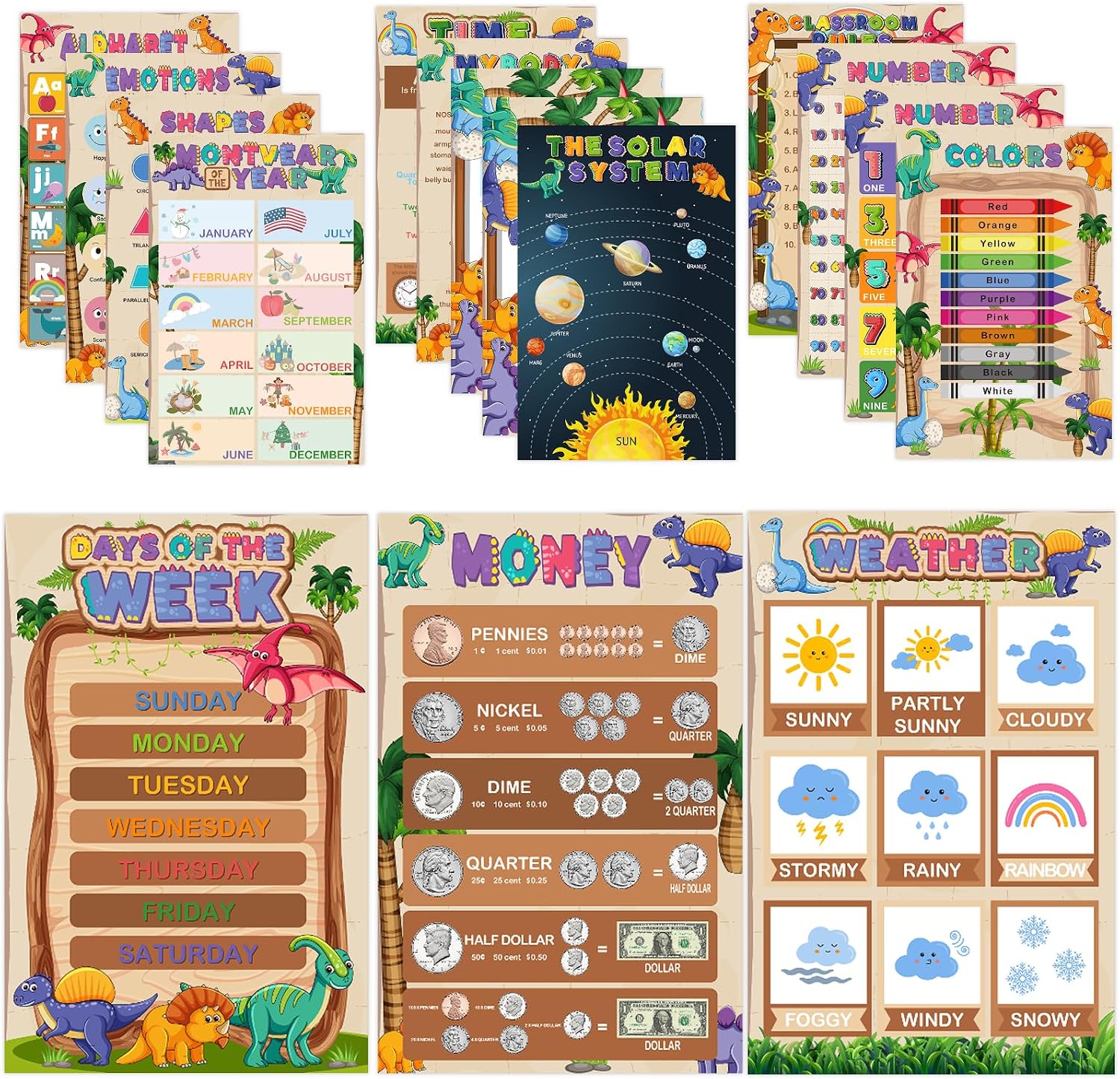 16 Dinosaur Preschool Classroom Posters - Philippines | Ubuy