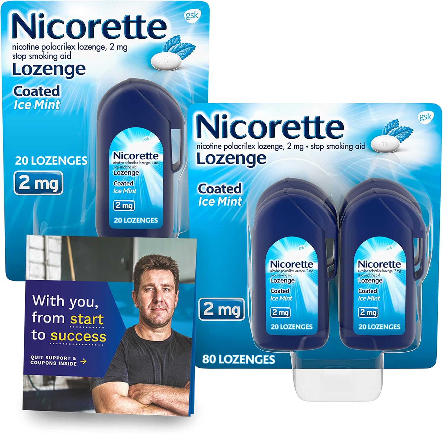 Nicorette 2 mg Coated Nicotine Lozenges to Help Quit Philippines | Ubuy