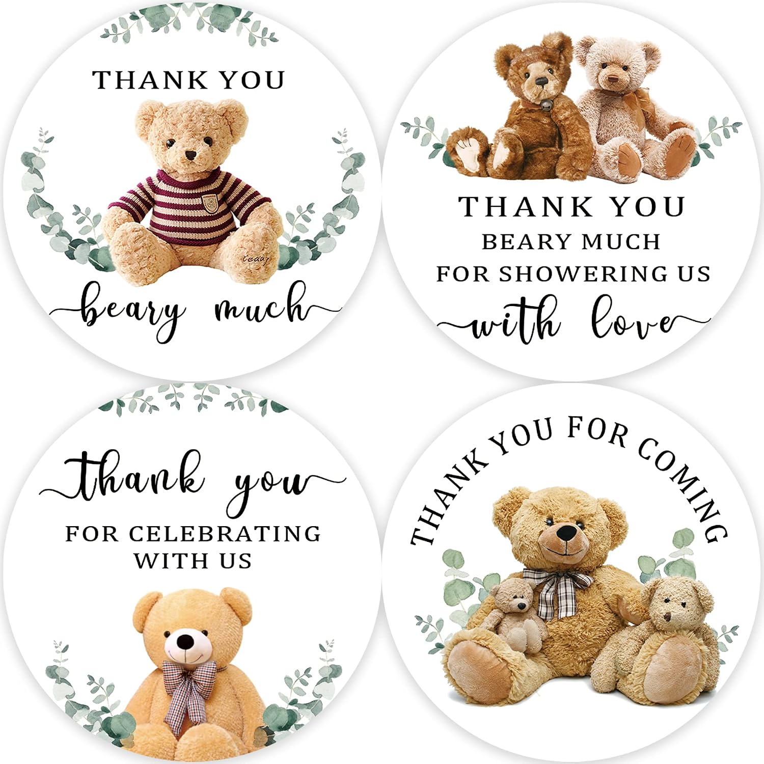 Teddy Bear Thank You Stickers - Baby Shower Birthday Philippines | Ubuy