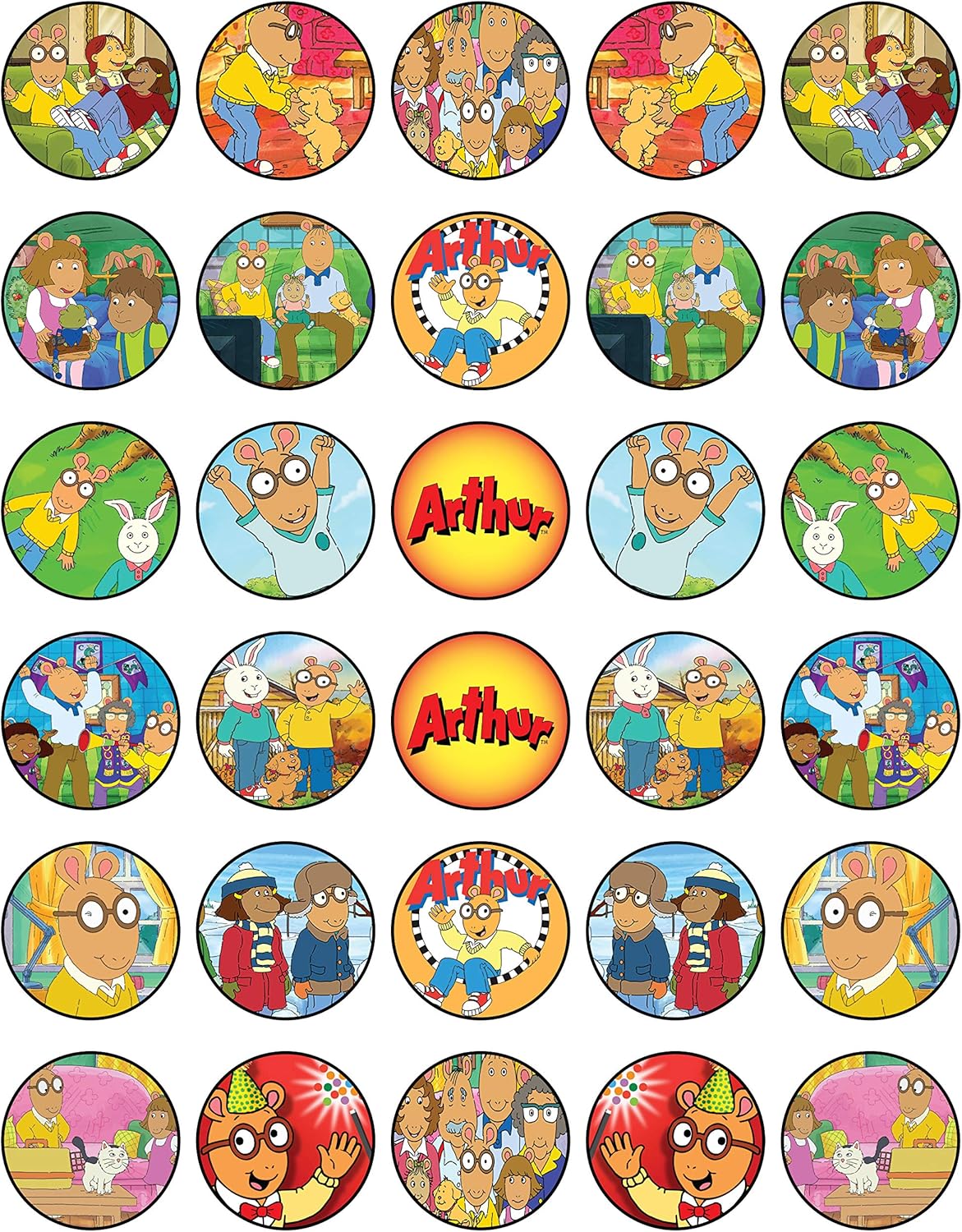 Arthur Collection Edible Cupcake Toppers - Set of 30 Philippines | Ubuy